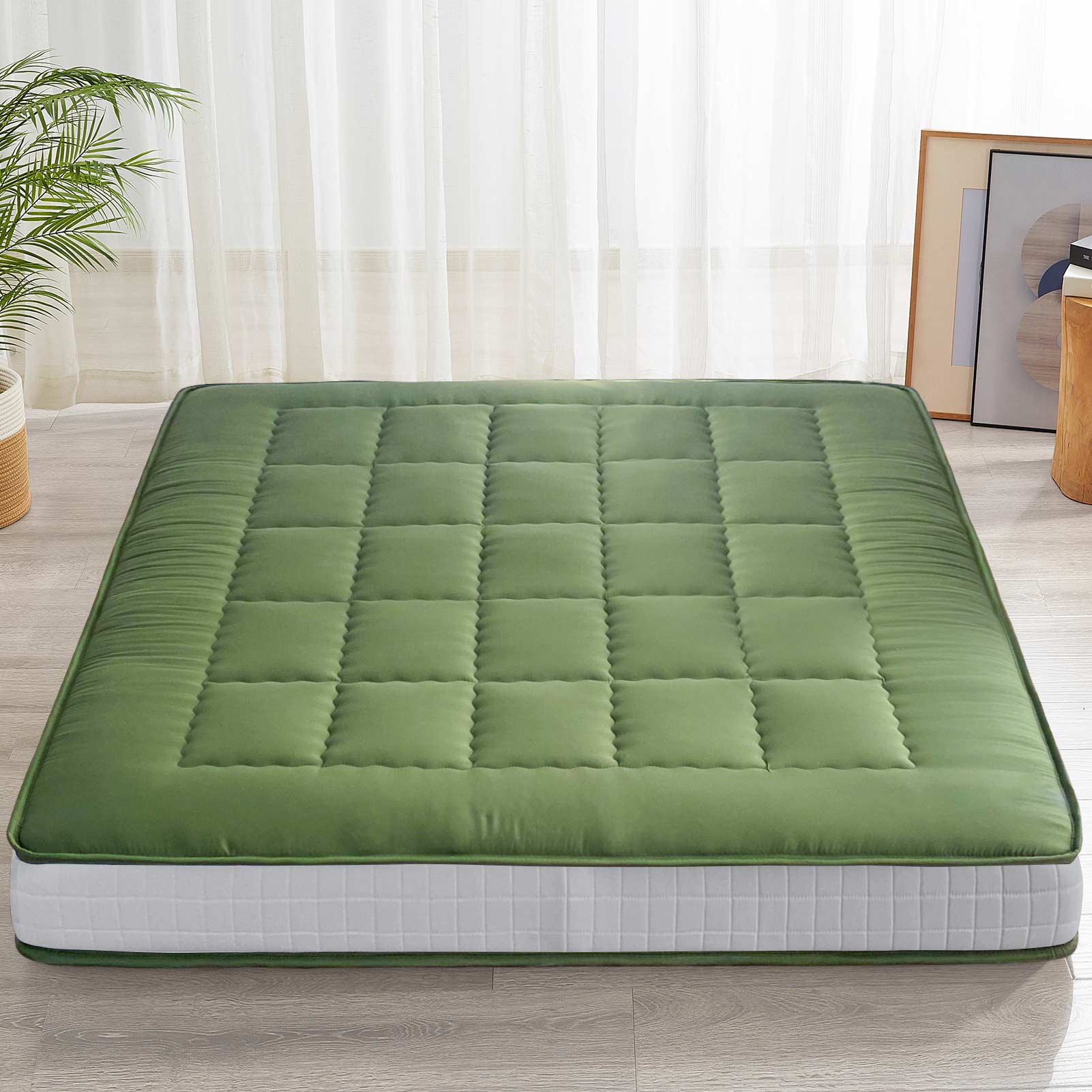 6" Thick Futon Mattress For Family, Green – Maxyoyo