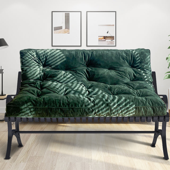 Green futon sofa store