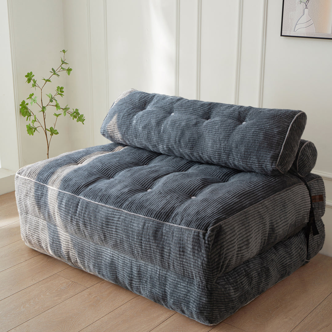 Grey cord sofa bed store
