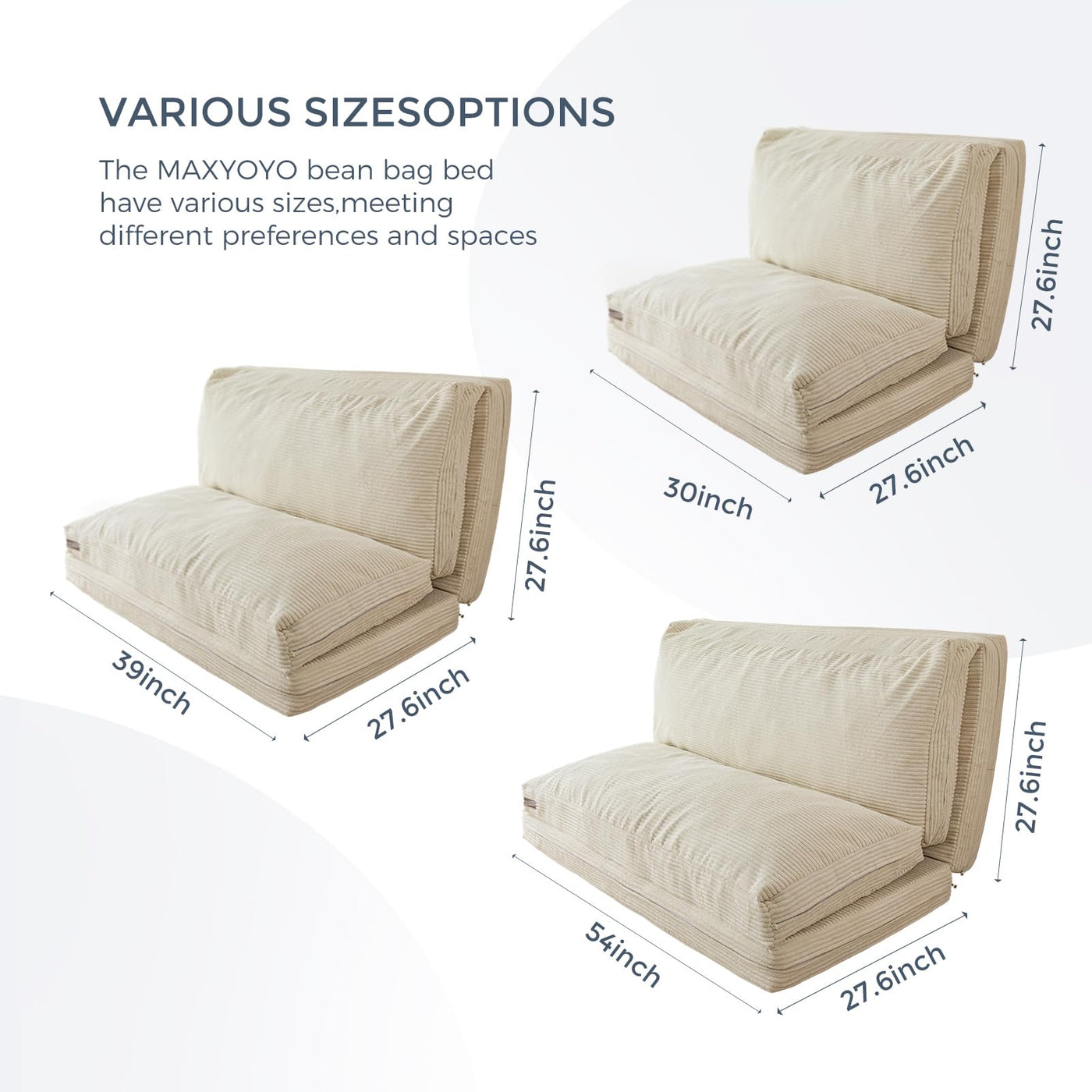 MAXYOYO Folding Sofa Bed with Corduroy Washable Cover – Maxyoyo